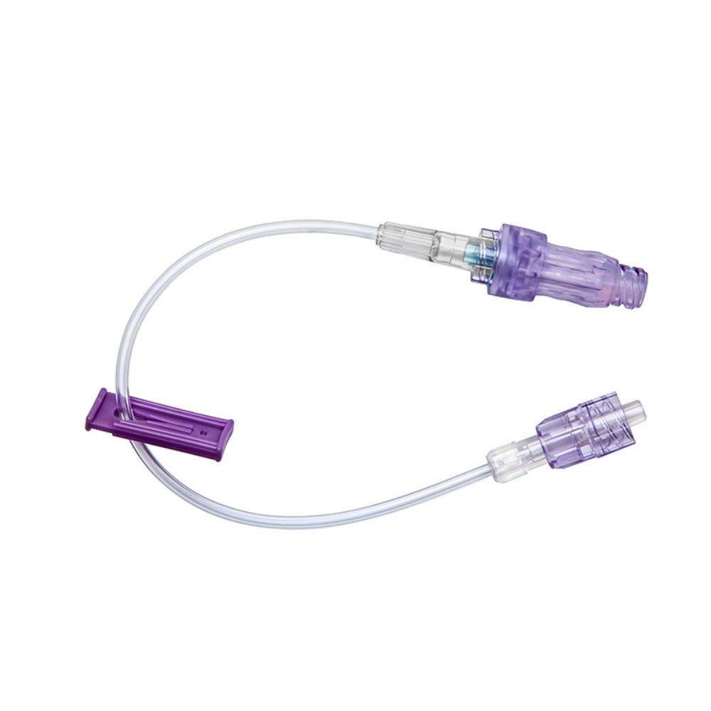 CARESITE® Needleless Connector, 8" Bonded High Pressure Small Bore Extension Set