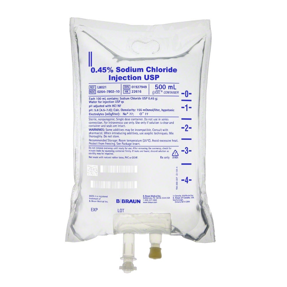 0.45% Sodium Chloride Injection USP, 500 mL