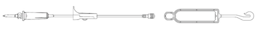 Secondary IV Set with Plastic Bag Hanger