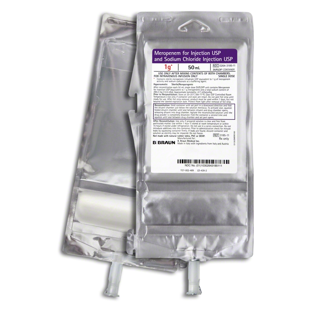 1G Meropenem for Injection USP and Sodium Chloride Injection USP