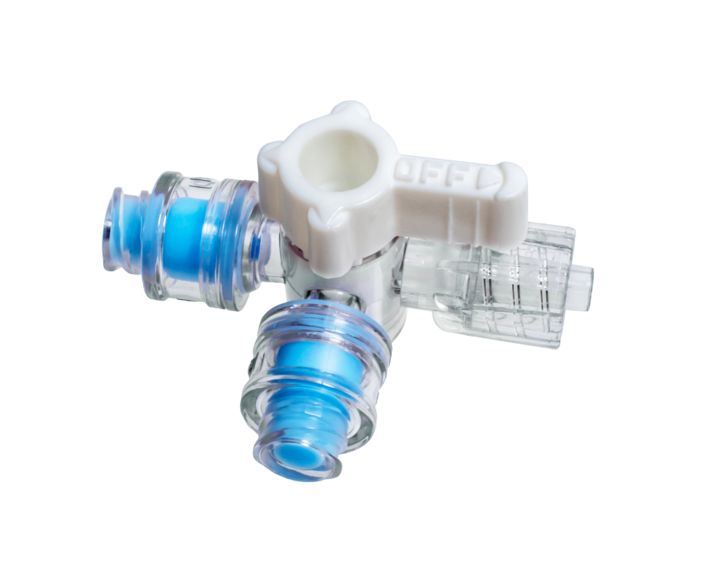 ULTRAPORT™ High-Flow 4-Way Stopcock with Dual Valve Port