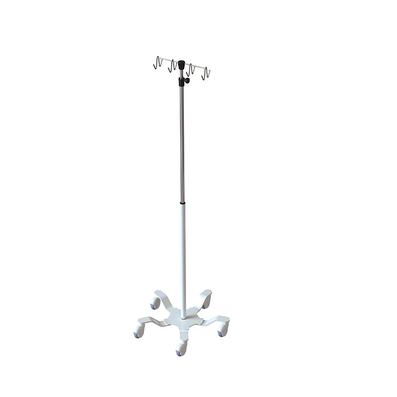 Five Leg Single Infusion Stand with Rake Top