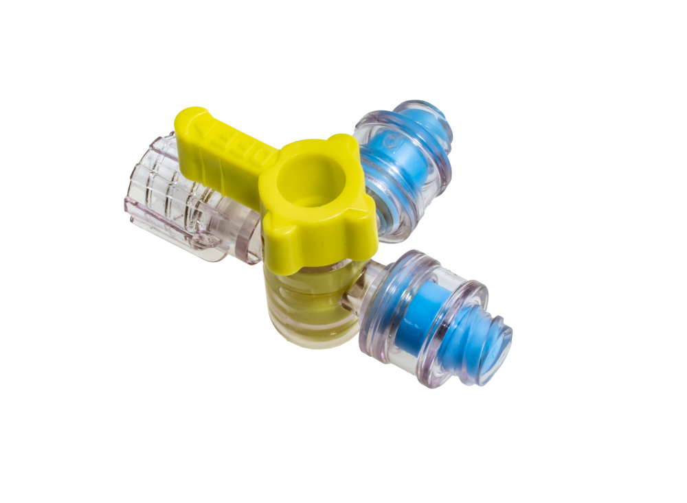 ULTRAPORT™ Zer0 High-Flow 4-Way Stopcock with Dual Valve Port