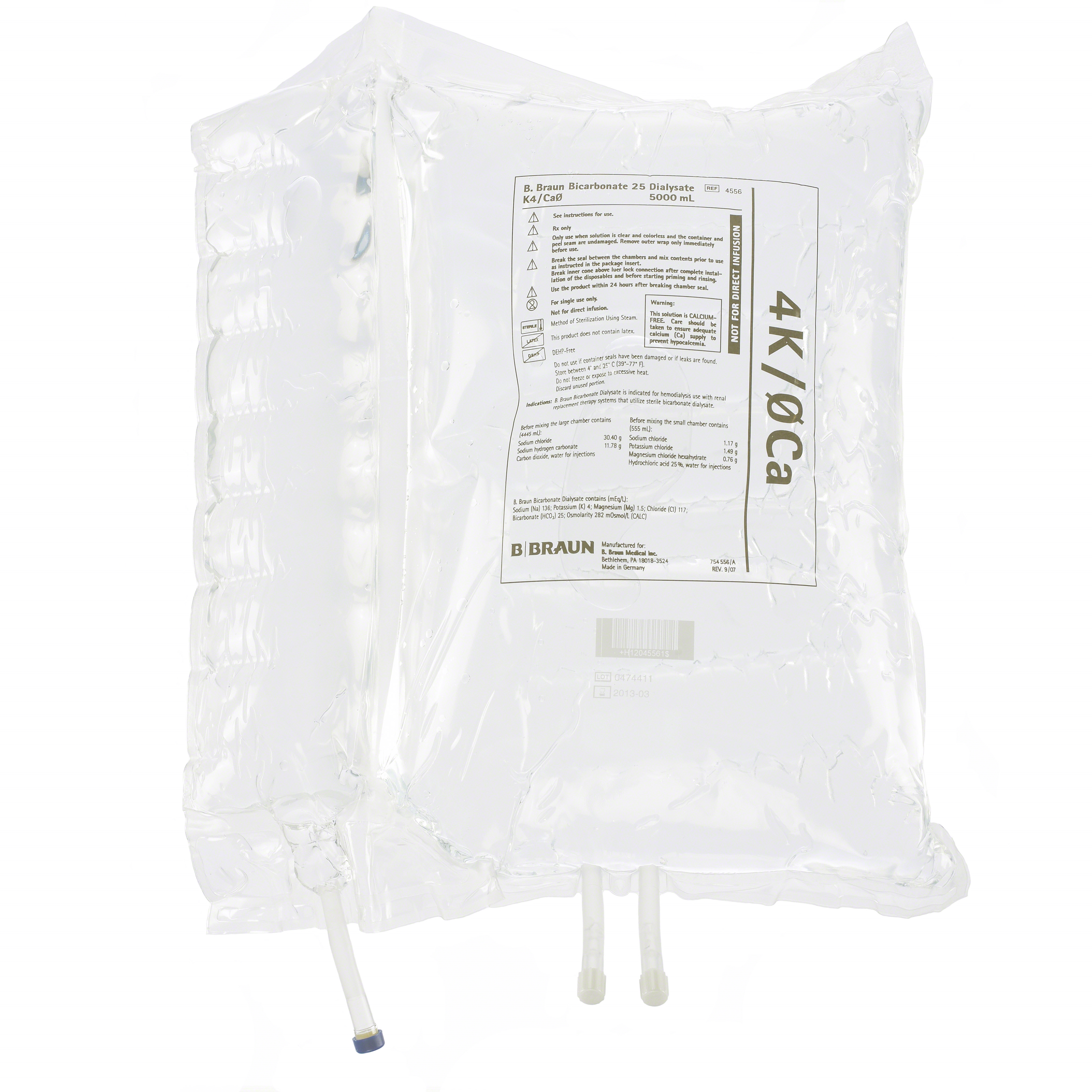 Duosol™ Bicarb 25 Dialysate K4/Ca0 2X5000 mL (4556)