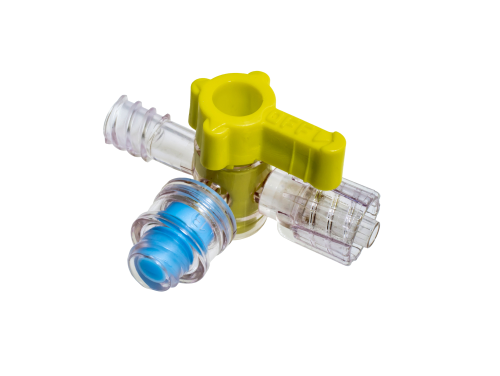 ULTRAPORT™ Zer0 High-Flow 4-Way Stopcock with Single Valve Port