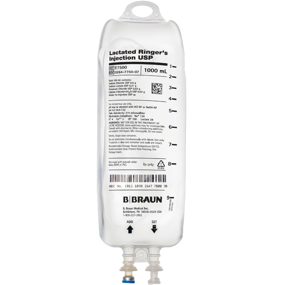 Lactated Ringer's Injection USP, 1000 mL