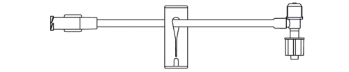 Standard bore extension set with distal T-port