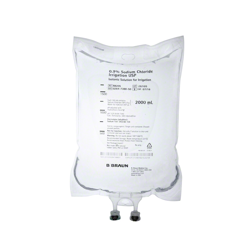 0.9% Sodium Chloride Irrigation USP, 2000 mL
