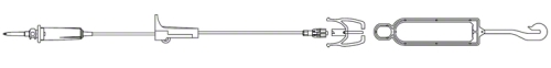 Secondary IV Set with SafeLine® Clip Lock® Cannula, Plastic Bag Hanger