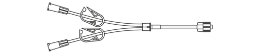 Small bore Y-extension set with no injection site