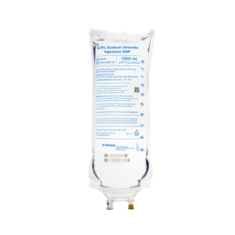 0.9% Sodium Chloride Injection USP, 1000 mL