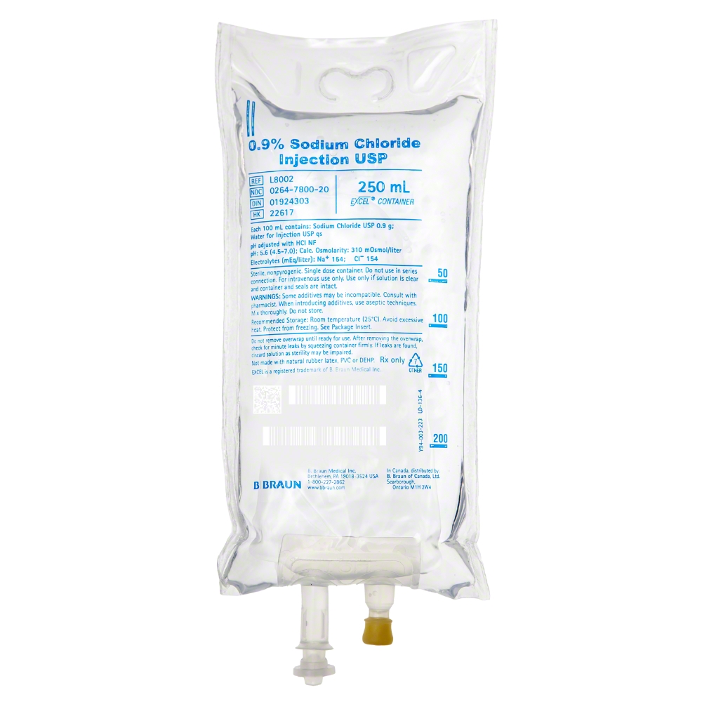 0.9% Sodium Chloride Injection USP, 250 mL