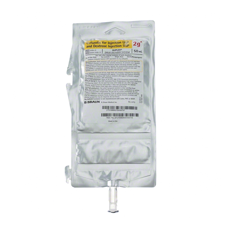 2G Cefazolin for Injection USP and Dextrose Injection USP