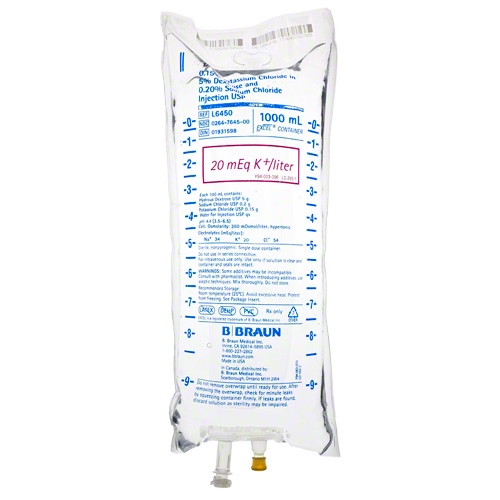 Potassium Chloride in 5% Dextrose and 0.20% Sodium Chloride Injections
